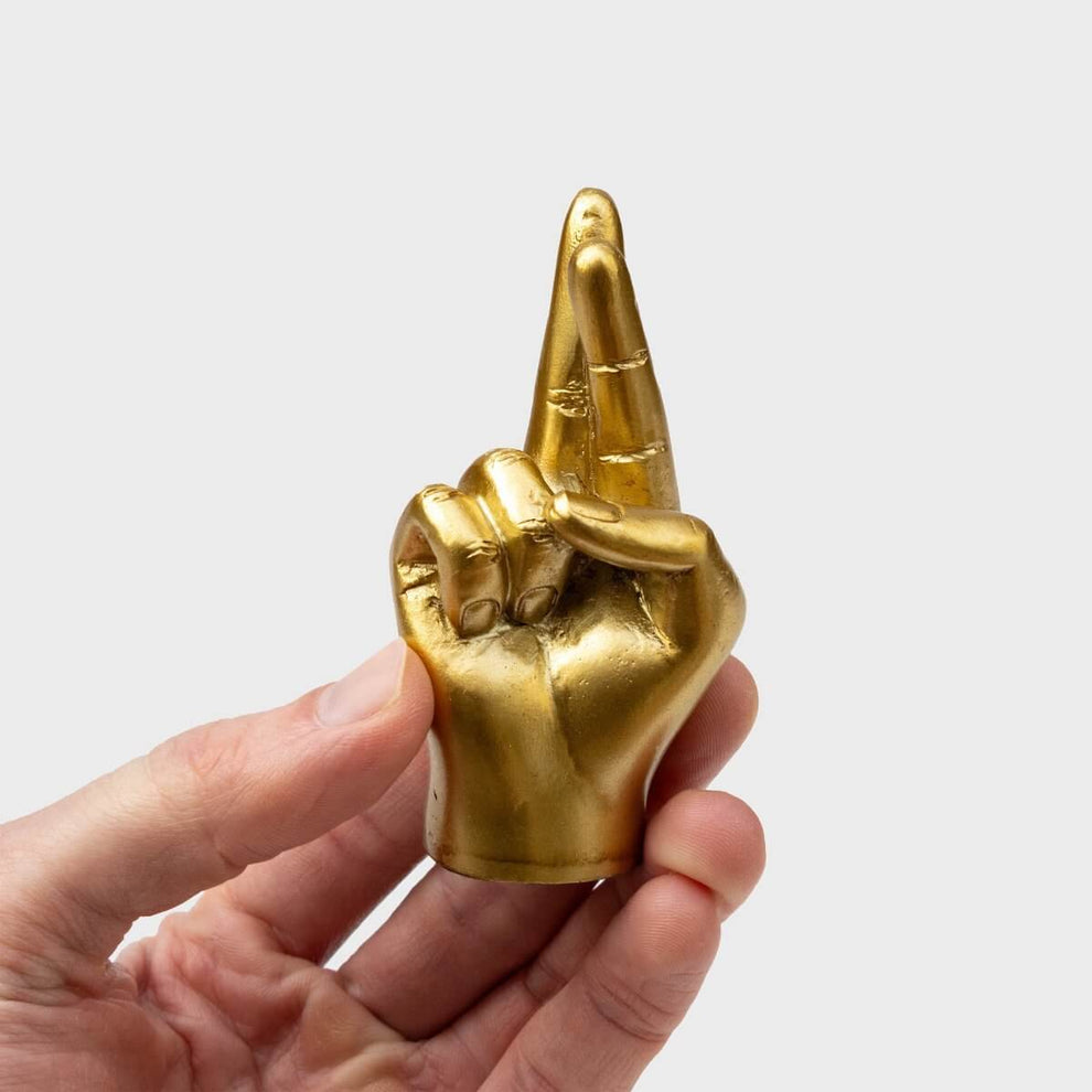 Good Luck - Golden Fingers Crossed Lucky Charm Gift